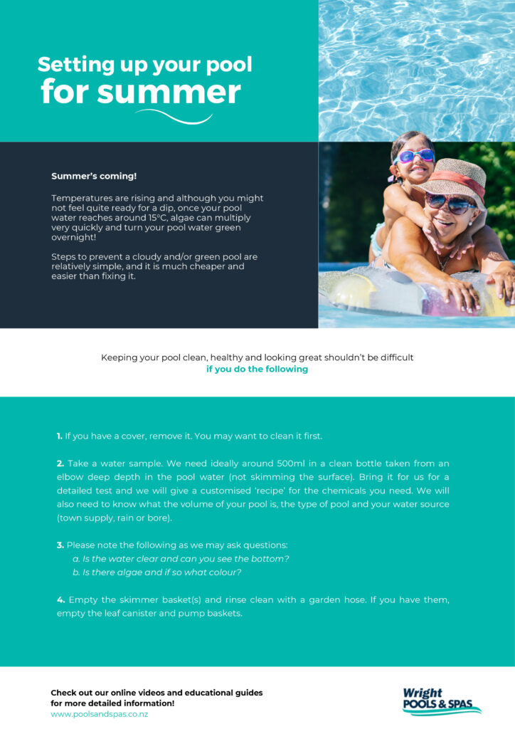 Setting Up Your Pool For Summer - Wright Pools & Spas